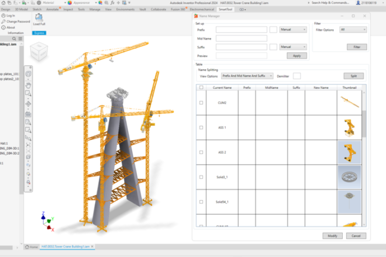 Cover Photos to 3D Tower Crane Model